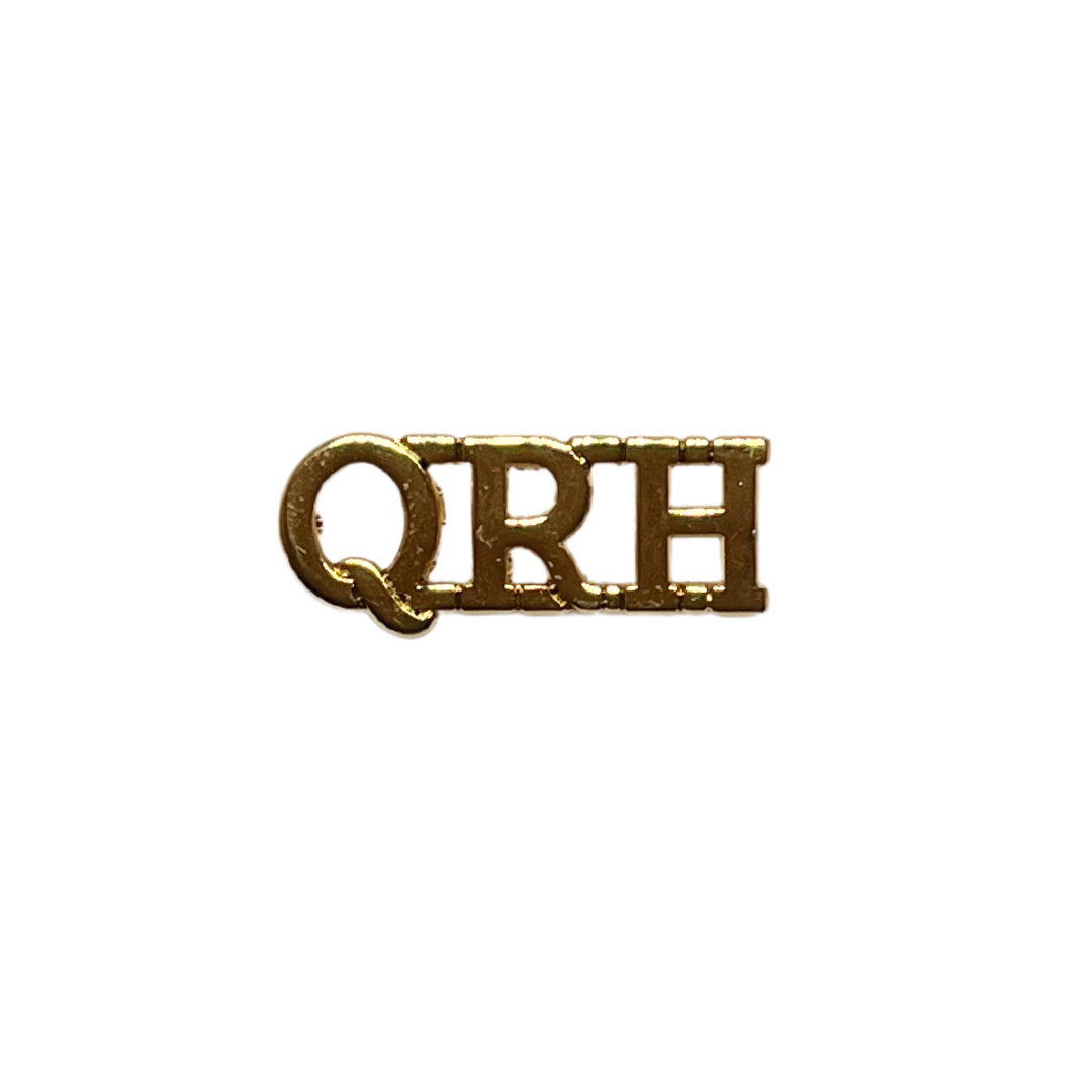 QRH - ORs Shoulder Titles - Gilt - Clutch and Pin - Pair – QRH Direct