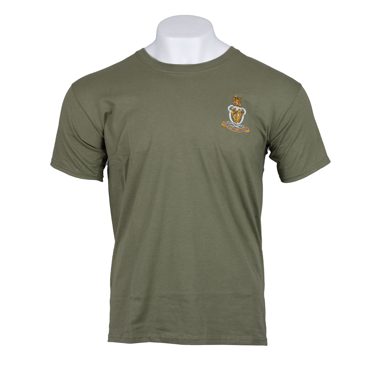 Olive Cotton T-Shirt, Embroidered Cap Badge – QRH Direct